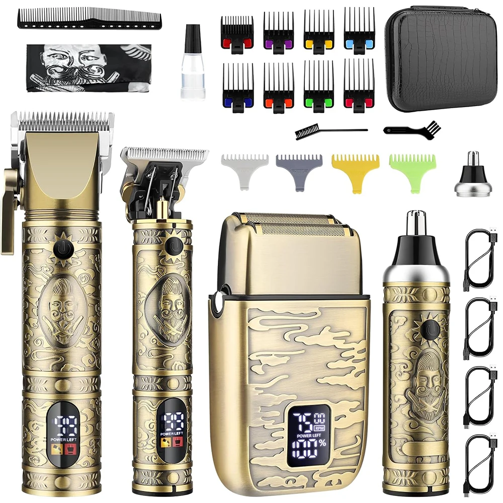 Professional-Cordless-Hair-Clipper-Hair-Trimmer-Foil-Shaver-Kits-Sets ...