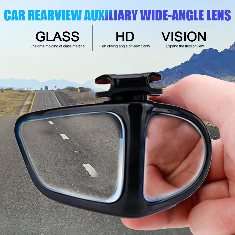 Car Reversing Small Round Mirror Front And Rear Wheel Wide-angle Mirror ...
