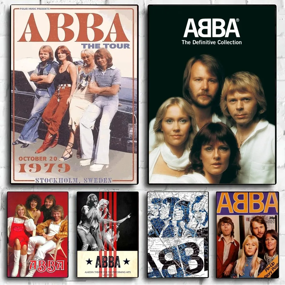 Classic-Abba-Band-Poster-No-Framed-Poster-Kraft-Club-Bar-Paper-Vintage ...