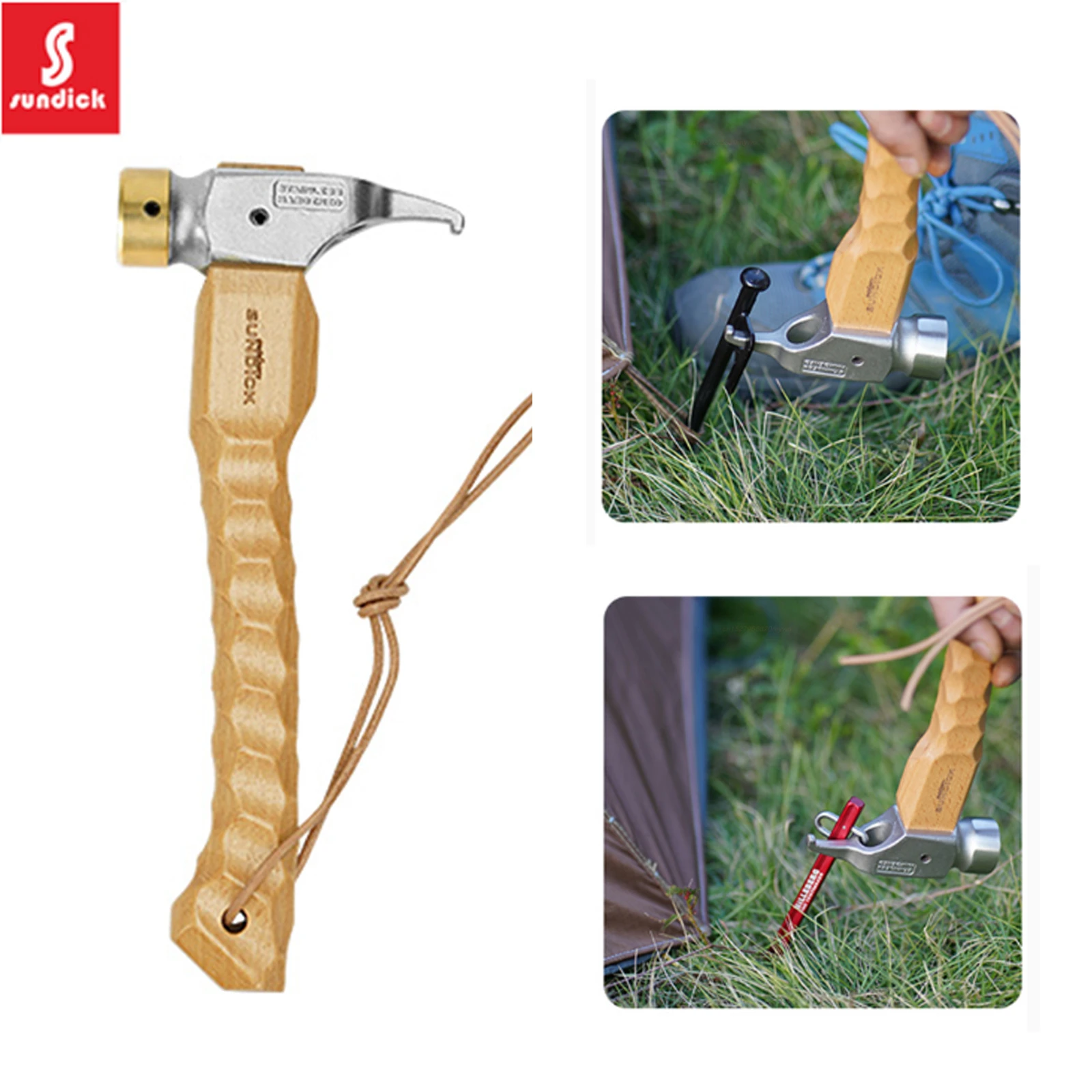 Sundick Camping Hammer Multifunctional Canopy Tents Ground Spikes ...