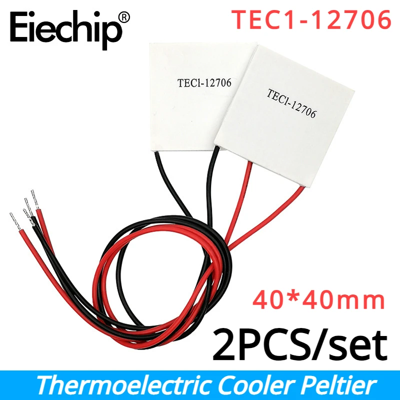 2pcs-TEC1-12706-Cooler-Peltier-40-40mm-Thermoelectric-Element-Module ...