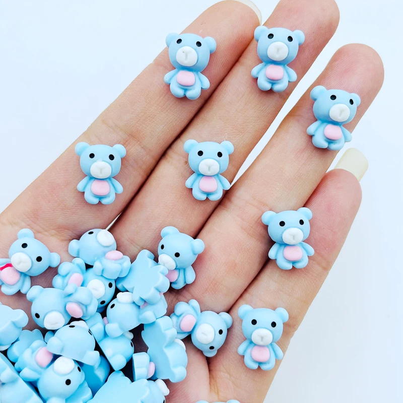 20 Pcs New Cute Mini Kawaii Cartoon Little Bear Flat Back Resin ...