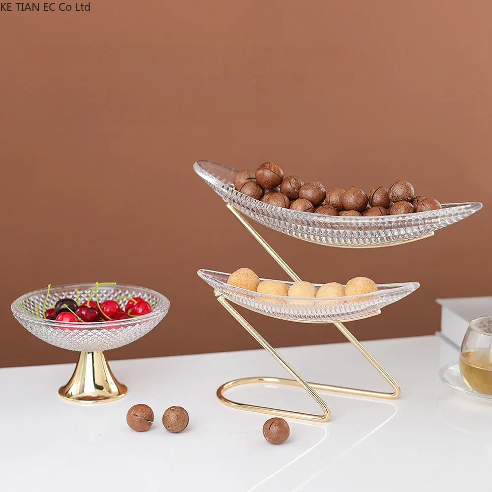 European-creative-crystal-snack-plate-double-layer-fruit-plate ...