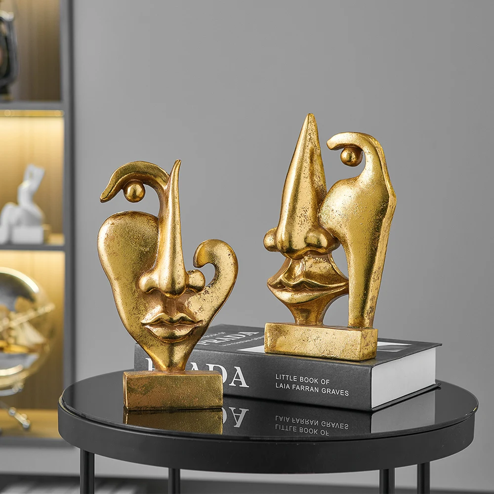 Abstract-Art-Face-Statue-Modern-Home-Decoration-Resin-Crafts-Sculptures ...