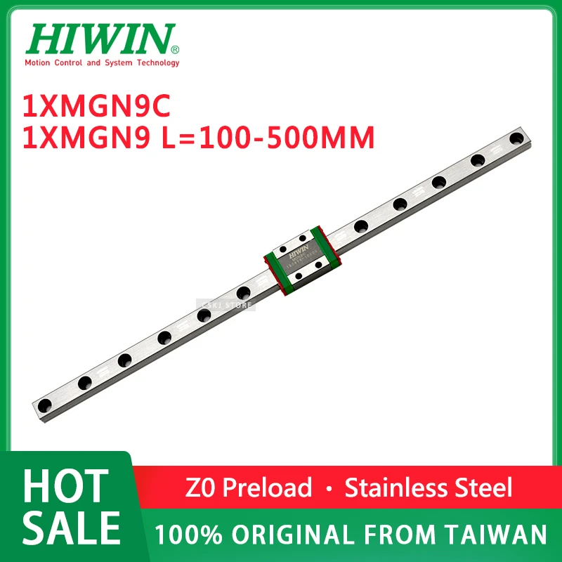 Hiwin Mgn9c Stainless Steel Linear Guides 150 200 250 300 350 400 450 ...