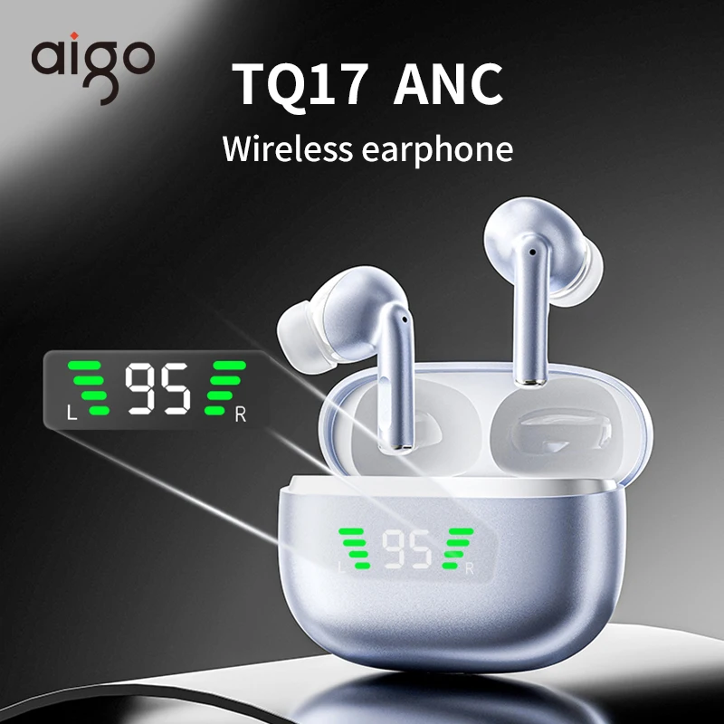 Aigo TQ17 ANC Wireless Earphone Active Noise Reduction ENC 240mah ...