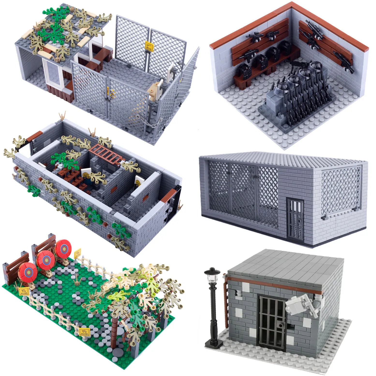 MOC-Prison-Model-Building-Blocks-Shooting-Range-SWAT-Police-Figures ...