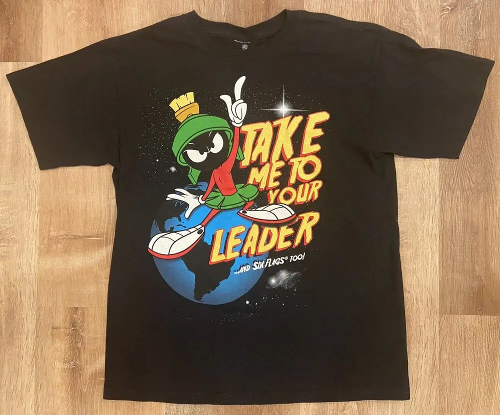 Six-Flags-Marvin-the-Martian-T-Shirt-Take-Me-to-Your-Leader-See ...