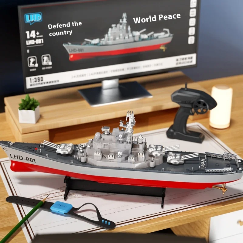 New Remote-Controlled Model Battleship 1:390 Simulation Warship With ...