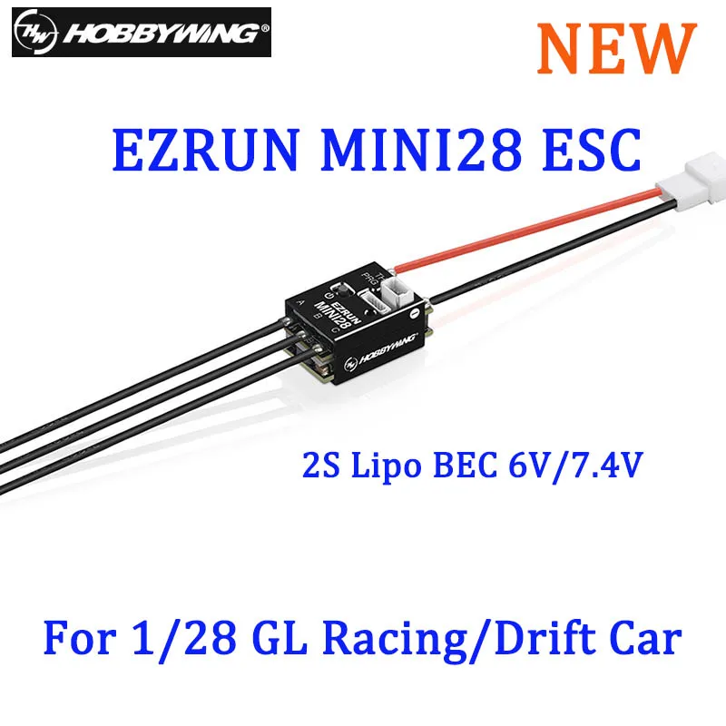 Hobbywing EZRUN MINI28 30A, sin escobillas, ESC 2S, tamaño pequeño ...