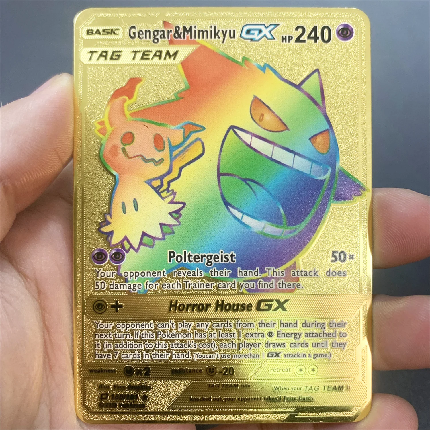 Newest metal Cards English Golden 10000 Arceus Rainbow Vmax Koraidon ...
