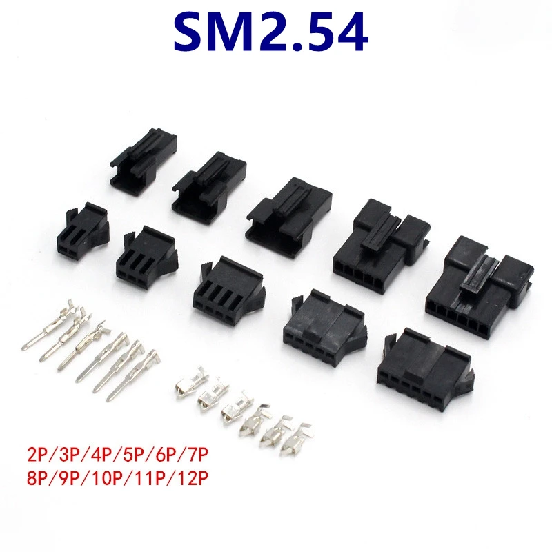 10Set-JST-SM-Connector-Plug-Pitch-2-54MM-Female-and-Male-Housing ...