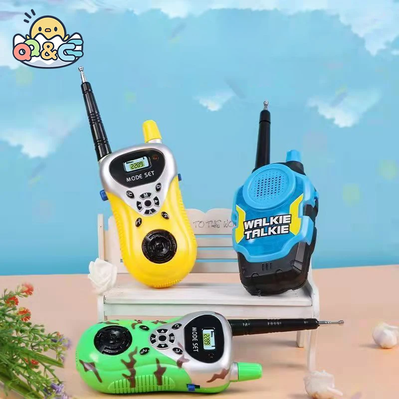 2 PCS 50M Toy Walkie Talkies Mini Portable Kids Electronic Spy Handheld ...