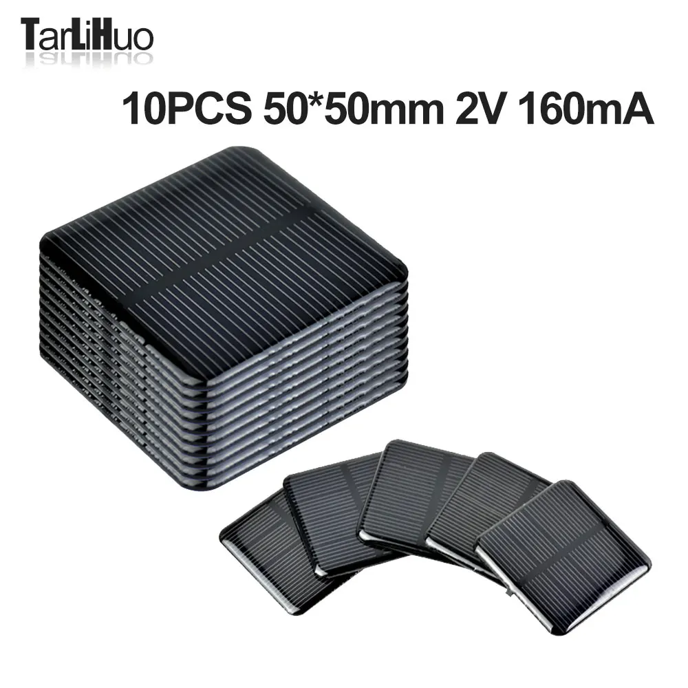 Diy-Solar-Panels-2V-160mA-50-50mm-Monocrystalline-Silicon-Mini-Solar ...