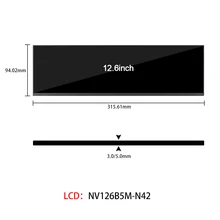 Original BOE 12.6 Inch NV126B5M-N42 NV126B5M 1920x515 SRGB TFT Touch Lcd Display Screen With ...