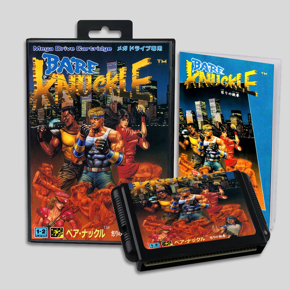 Bare-Knuckle-Japanese-MD-Game-Cartridge-Box-Sega-16-Bit-Consolas ...