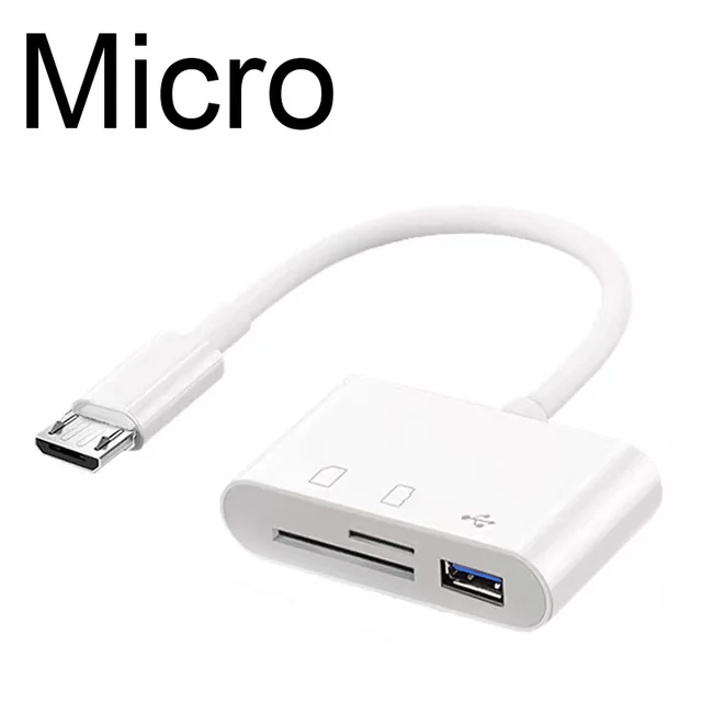 Type-C Micro Adapter TF CF SD Memory Card Reader Writer Compact Flash ...