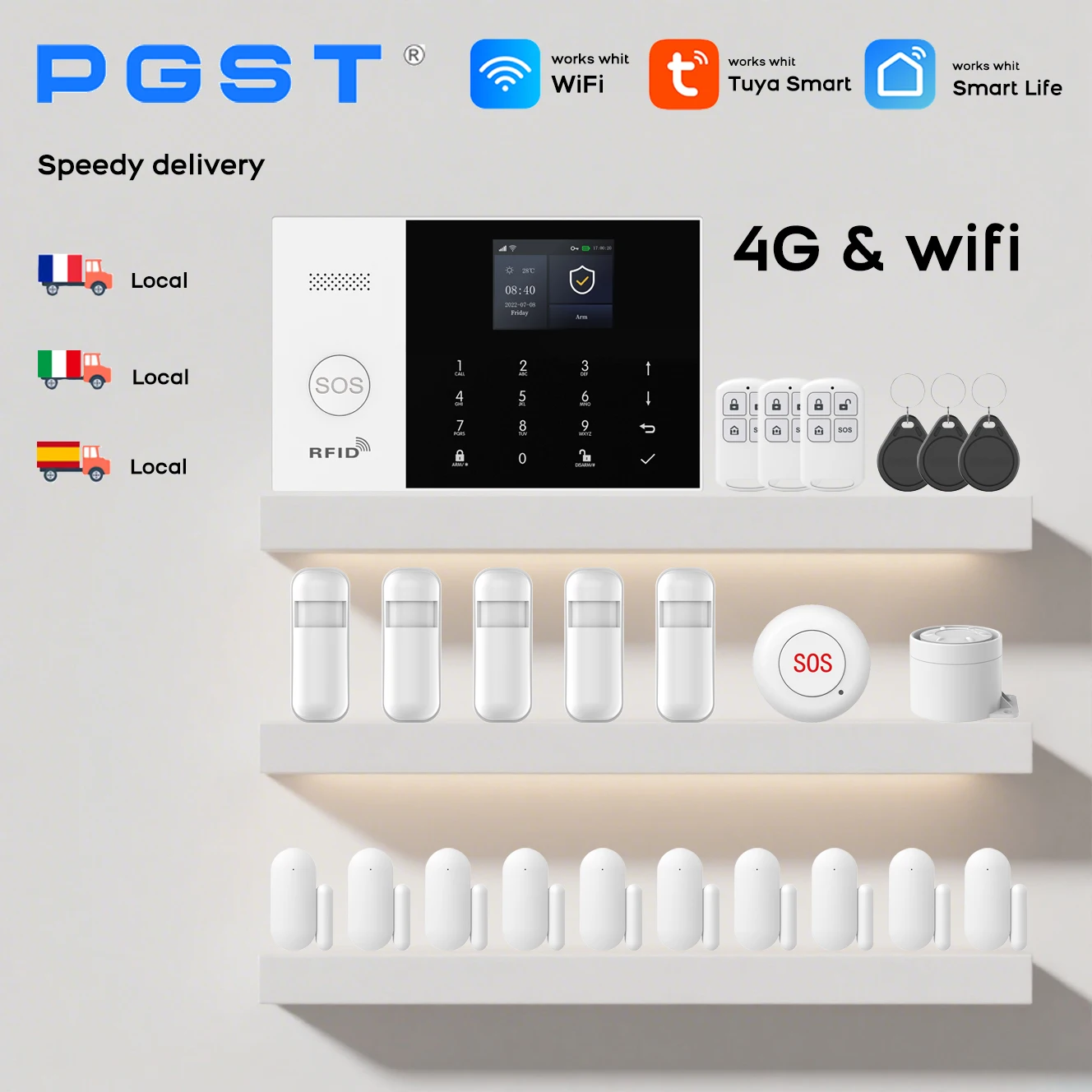 Wireless GSM Alarm System Tuya Smart Home Control Burglar Alarm with ...