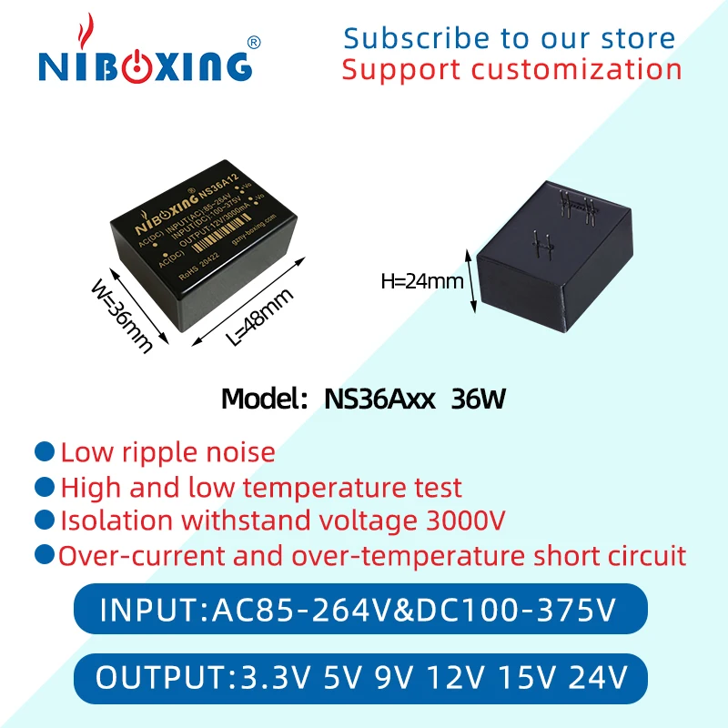 ACDC Power Supply Module 220V to 5V4A 9V4A 12V3A 15V2A 24V1A 36W ...