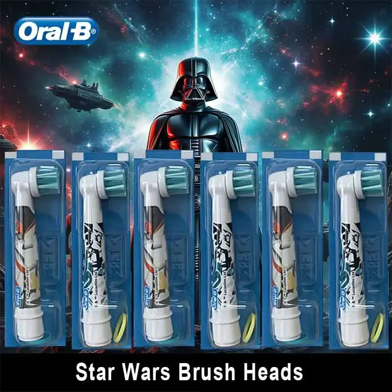 Oral B EB10 Star Wars Brush Heads Tiny Round Head for Kids Electric ...