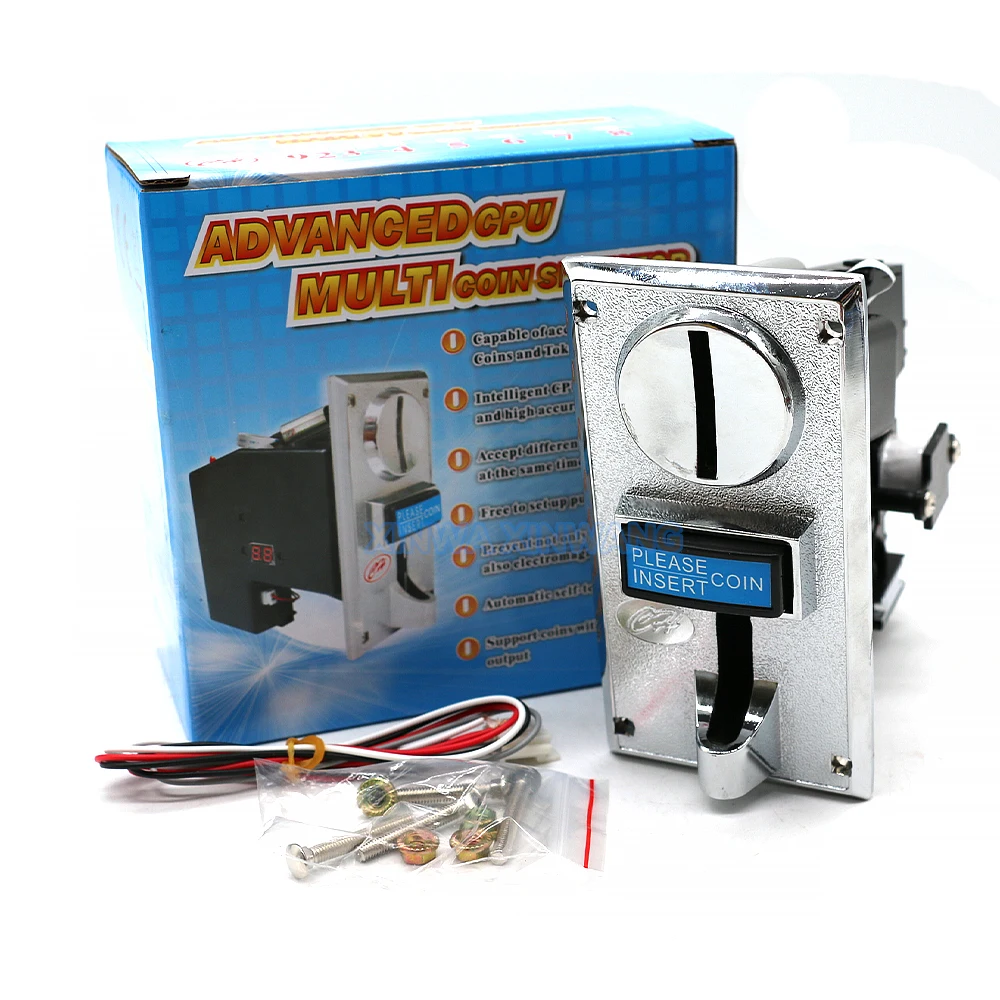 CH926 6 Type Multi Coin Acceptor Metal Alloy Panel Token Selector Coin ...