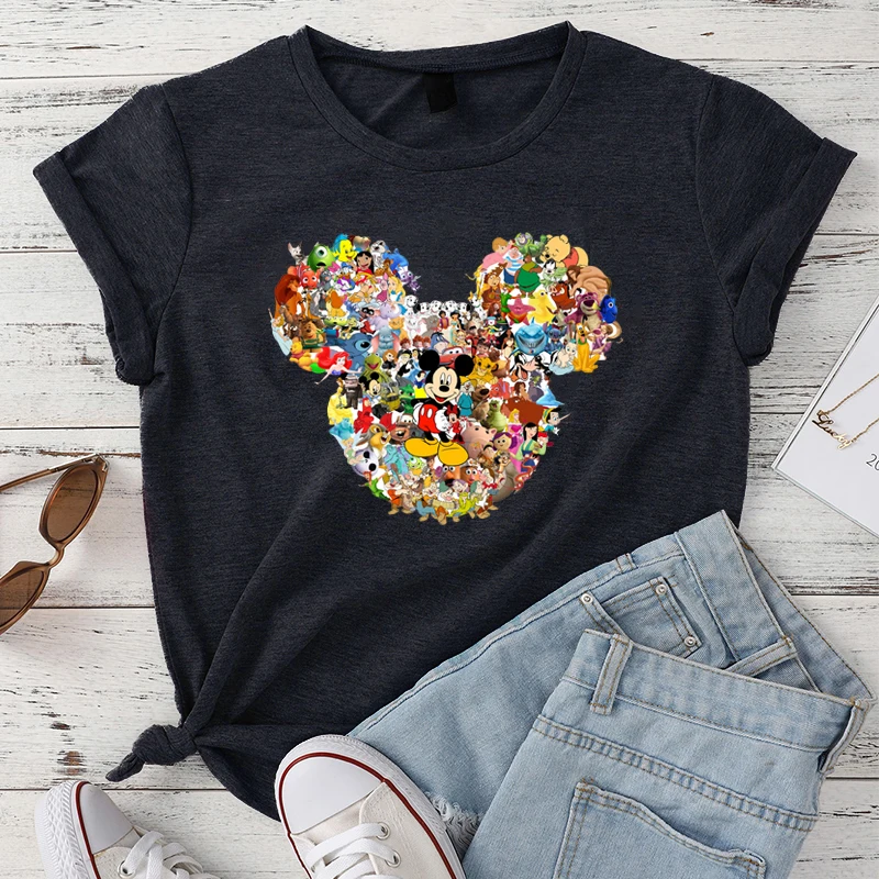 Camiseta de Disney para hombre y mujer, ropa de algodón con estampado ...