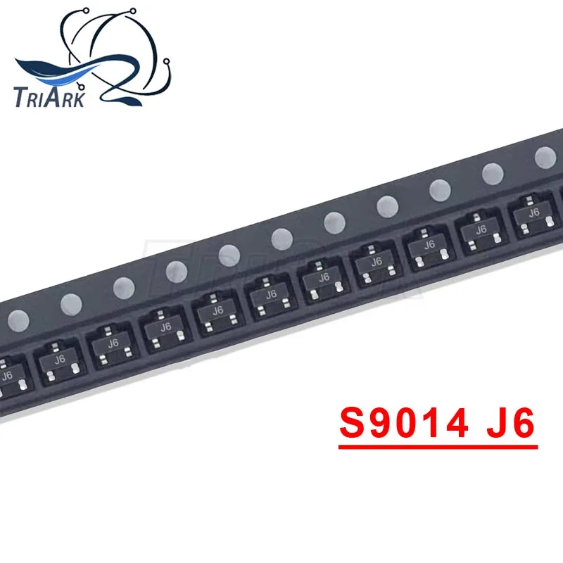 50PCS SMD Transistor S9014 J6 SOT-23 S9012 2T1 S9013 J3 S9015 M6 S9018 ...
