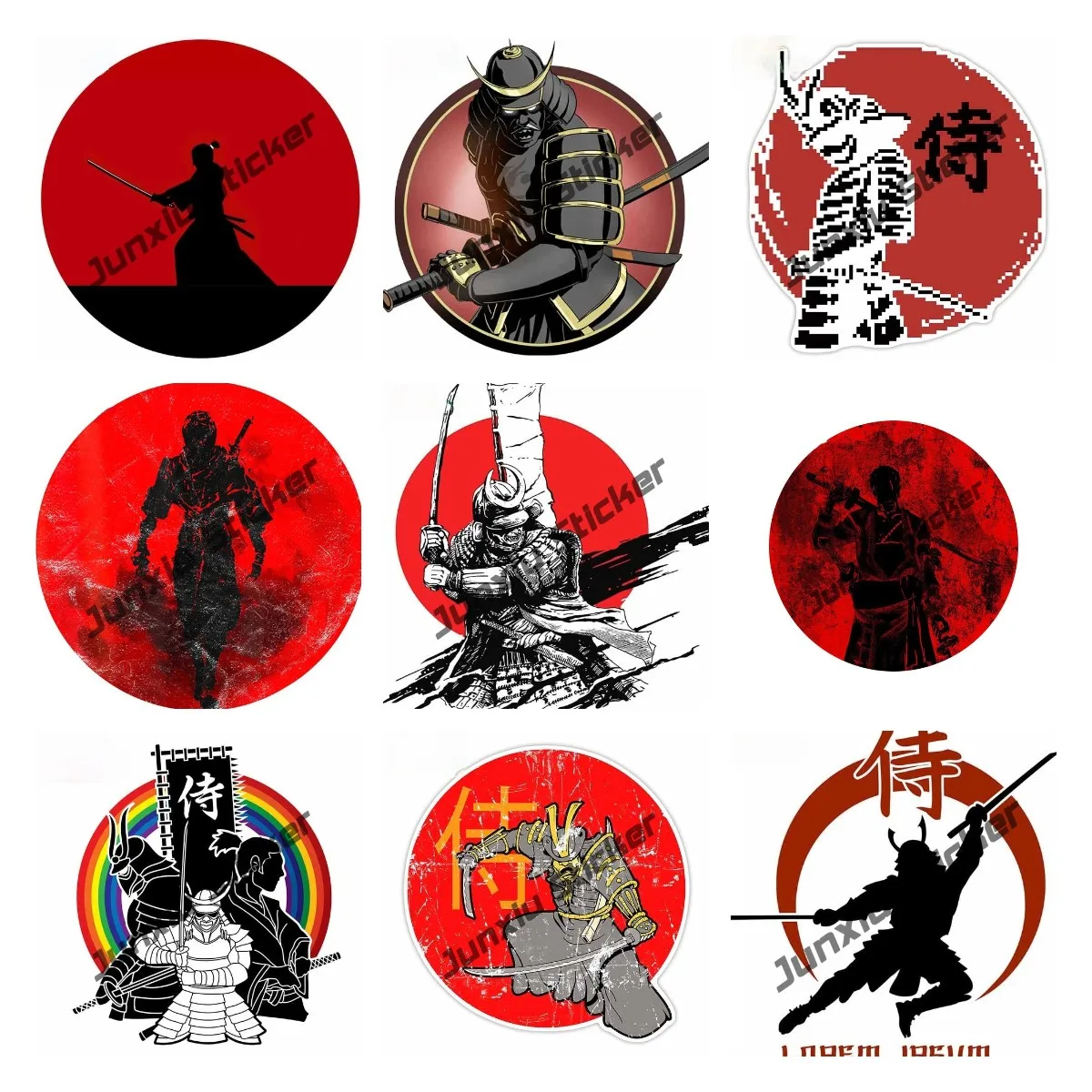 Japanese Samurai Car Stickers Culture Samurai Warrior Decal Car ...