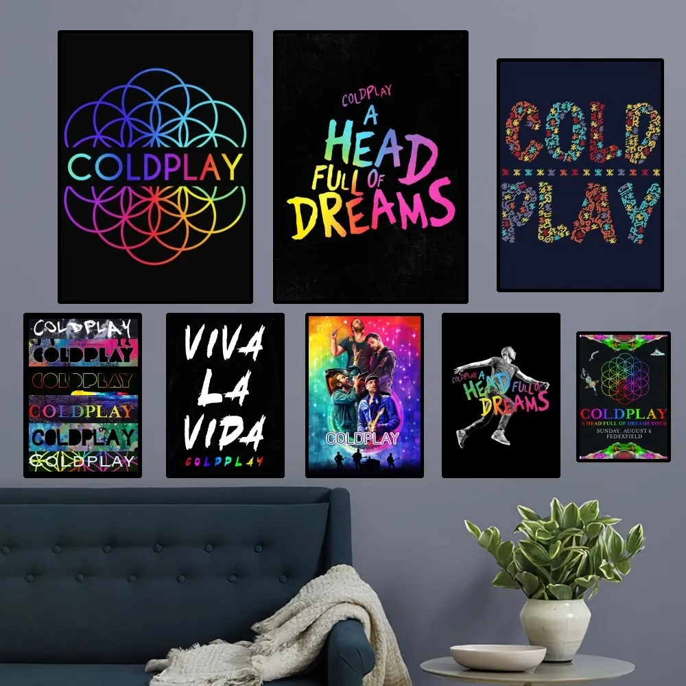 Rock-Coldplay-Band-Poster-Home-Room-Decor-Livingroom-Bedroom-Aesthetic ...