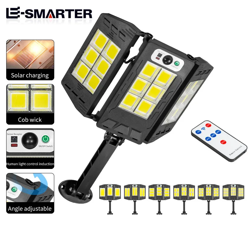 LED-COB-Outdoor-Solar-Lights-Remote-Control-Ground-Insertion-Landscape ...