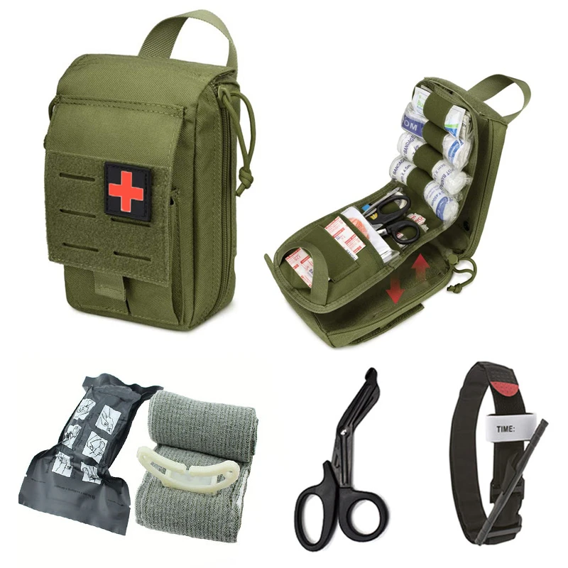 Tactical Molle First Aid Kit EDC Pouch Emergency Medical Bag EMT IFAK ...