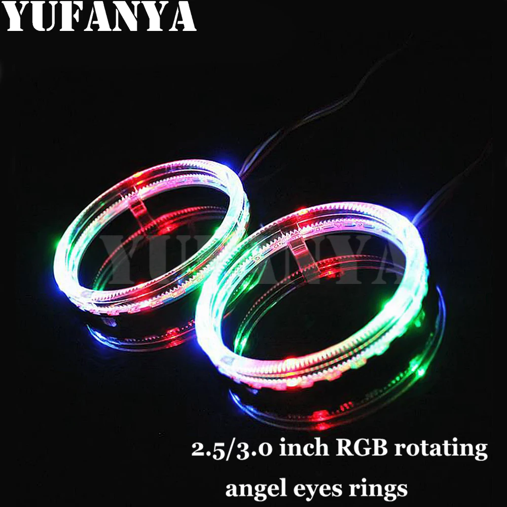 2-5-3-0-inch-Rotating-RGB-LED-Angel-Eyes-rings-day-running-light-with ...