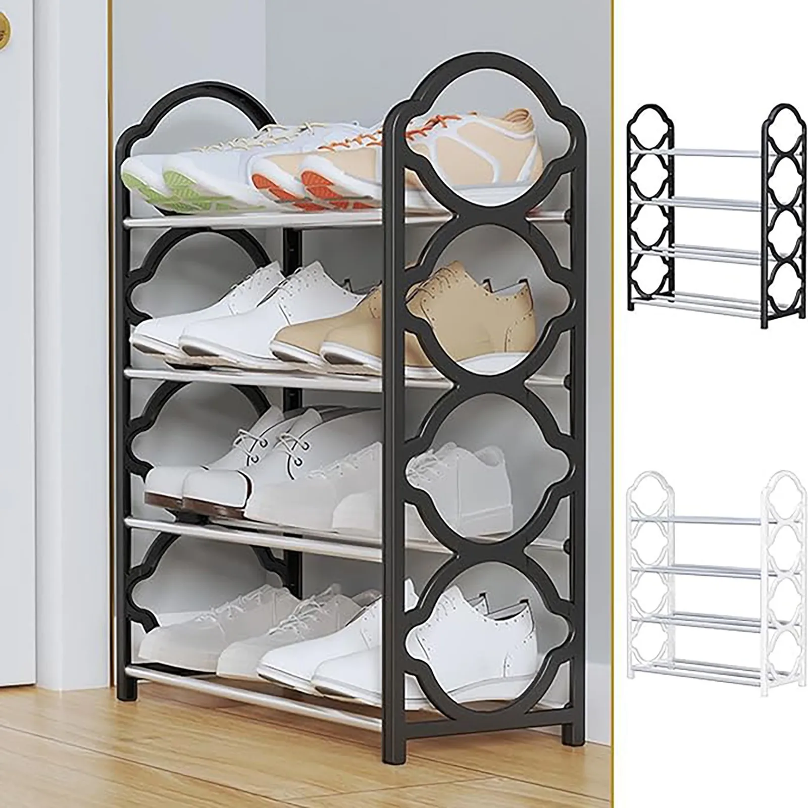 Household-Shoe-Rack-4-Layer-Portable-Shoe-Rack-Storage-Device-Entry ...