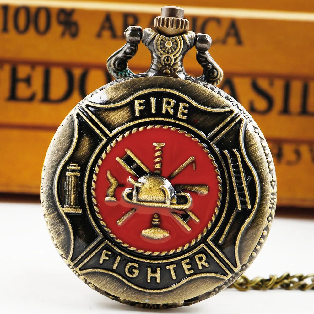 Vintage-Exquisite-Firemen-ToolsCarved-High-Quality-Quartz-Pocket-Watch ...