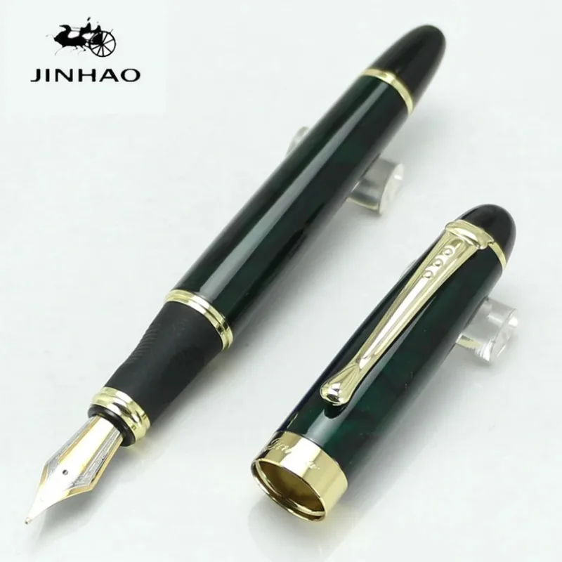 JINHAO-X450-Limited-Edition-Fountain-Pen-Ink-Pens-Dark-Green-and-Golden ...