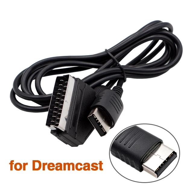 1.8m RGB Scart Cable for PS2/PS1/PS3/SEGA MD1/MD2/Dreamcast/Saturn/XBOX ...