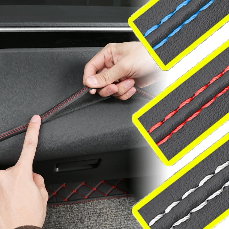 Leather-Car-Self-adhesive-Moulding-Trim-Car-Interior-Dashboard ...