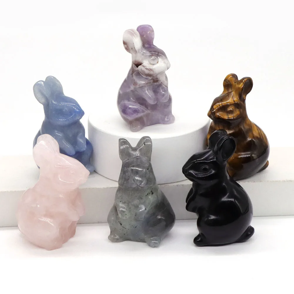 24-Color-Cute-Elf-Rabbit-Natural-Crystal-Quartz-Rocks-Gem-Mineral ...