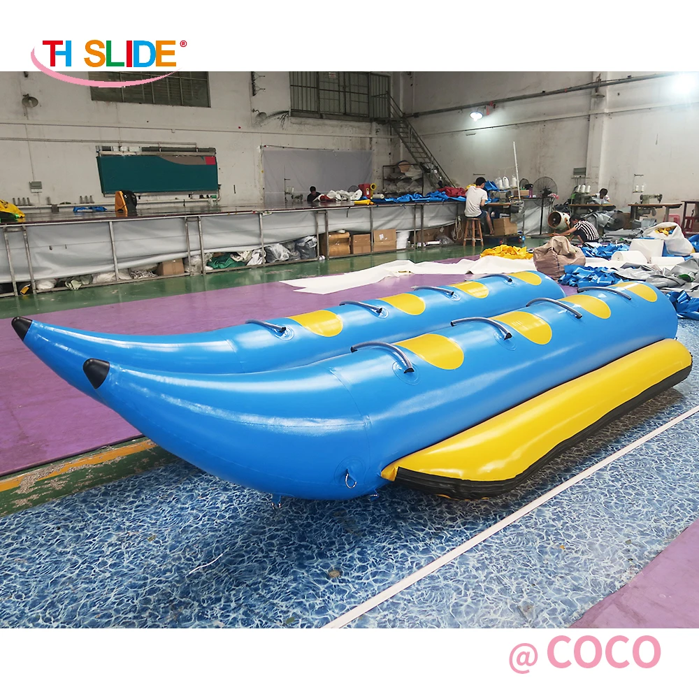 Barco de plátano inflable comercial, dos filas, 8 asientos, peces ...