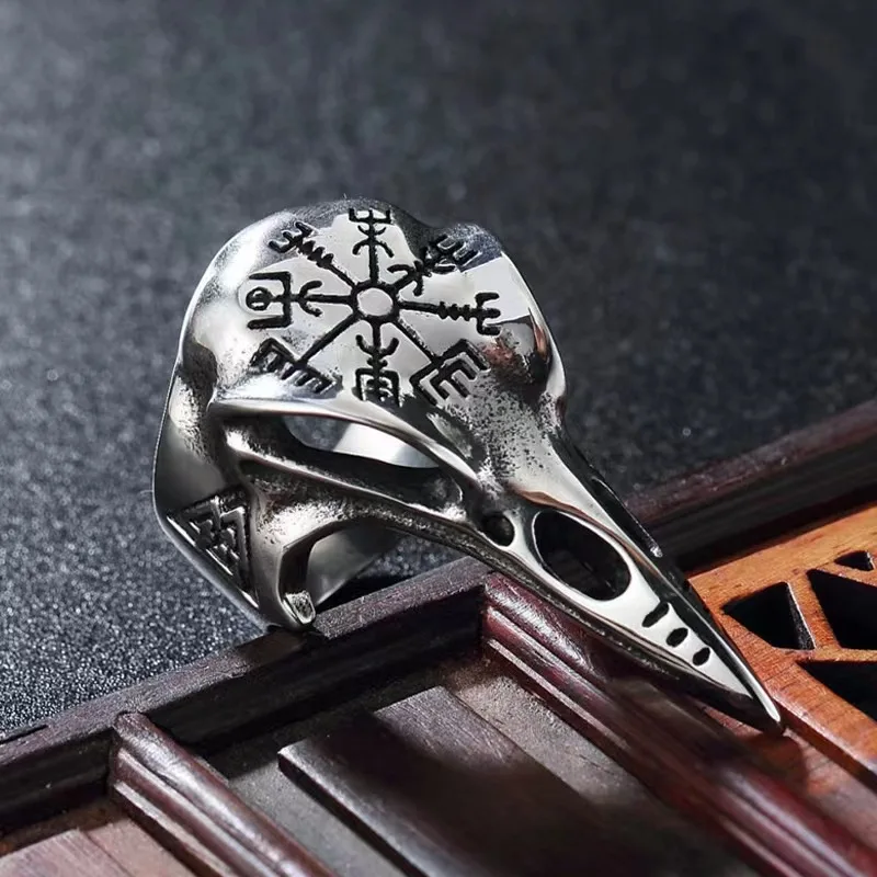Nordic-Retro-Bird-Skeleton-Ring-Men-and-Women-Hip-hop-Hawk-Mouth-Self ...