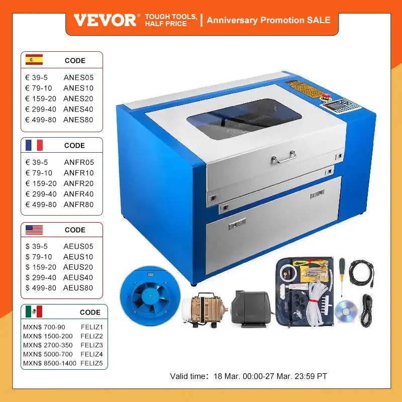 VEVOR-50W-Laser-Engraver-CO2-Laser-Tube-Cutting-Machine-USB-Port-CNC ...