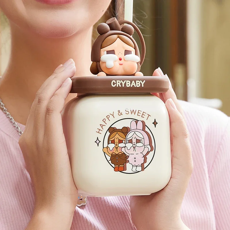 POPMART-Crybaby-Crying-Again-Series-Straw-Cup-Original-Toys-Cute-Action ...