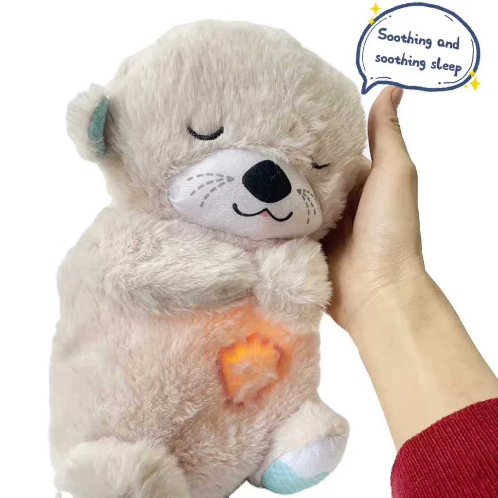 Baby-Breathing-Bear-Baby-Soothing-Otter-Plush-Doll-Toy-Baby-Kids ...