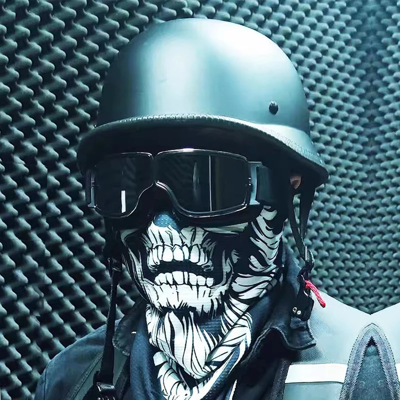 World-War-II-German-style-motorcycle-helmet-capacetes-open-face-retro ...