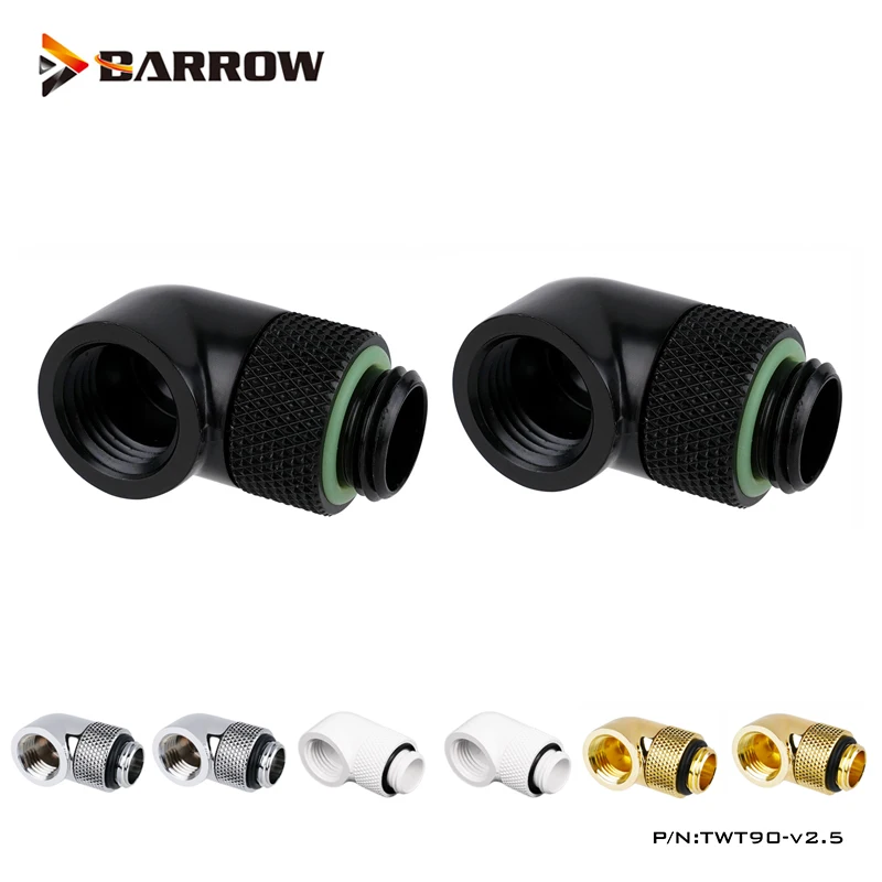 2pcs Barrow G1/4'' 90 Degree Rotary Fittings Computer Water Cooling Kit ...
