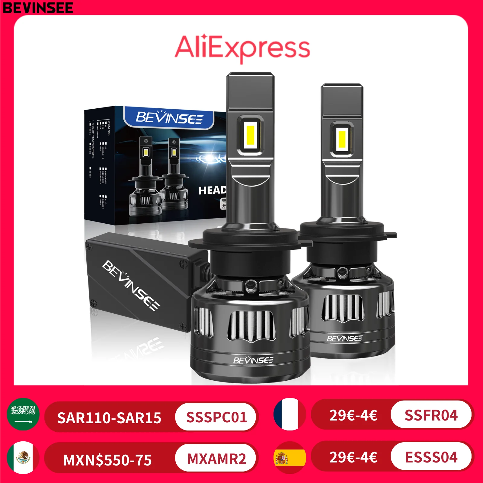 Bevinsee-H4-H7-LED-CANBUS-H11-H1-9005-HB3-9006-HB4-H8-H9-9012-LED ...