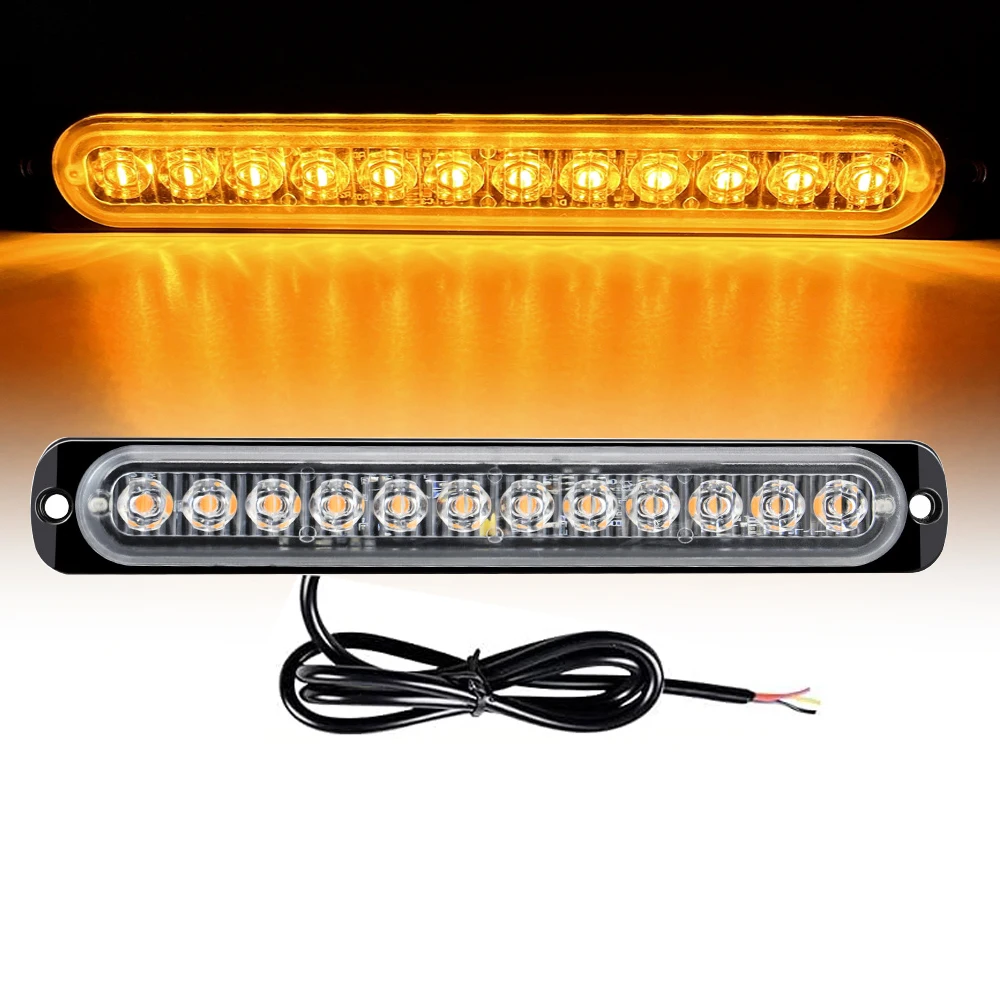 Stroboscopes Strobe 12 LED Flash Light Auto 12-24V Emergency Flashing ...