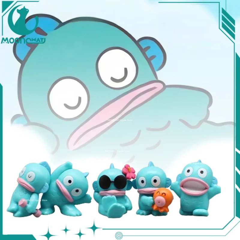 5Pcs-Sanrio-Cute-Hangyodon-Anime-Figure-Ugly-Fish-Action-Figurine-Desk ...