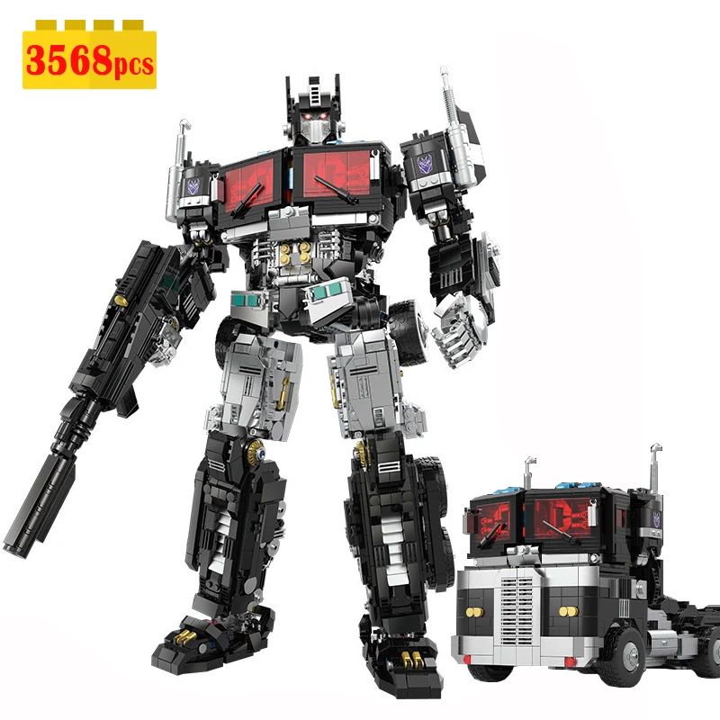 IN STOCK Technical Black Robot Building Blocks Model MOC Creativity ...