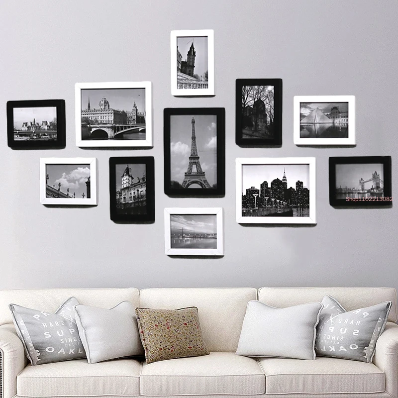 11Pcs Picture Frames Wall Photo Frame Architecture Picture Frame Set ...